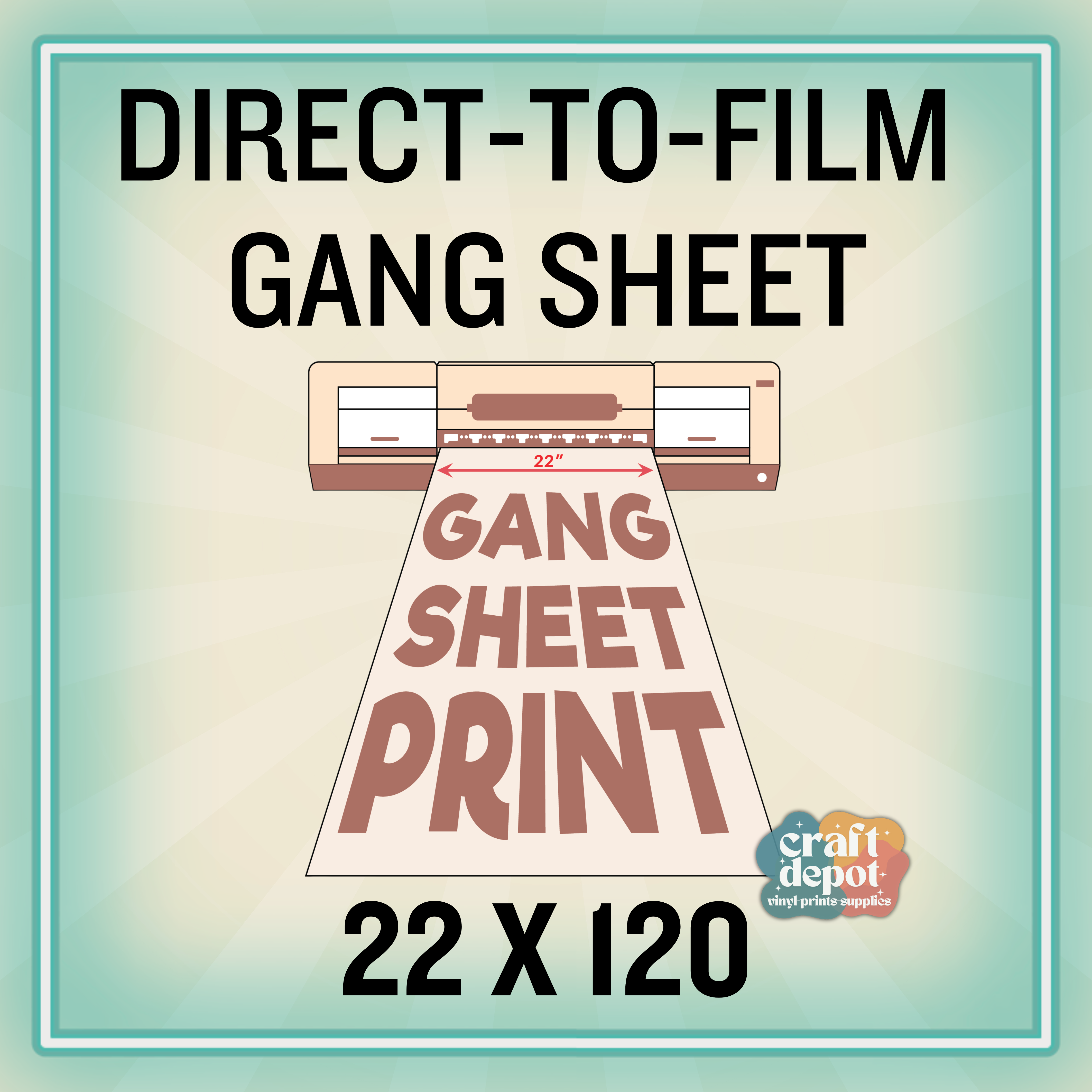 DTF Direct to Film-GANG SHEET-22x120 – Craft Depot Prints
